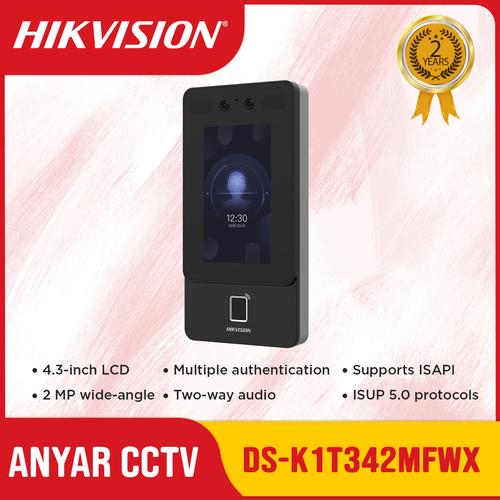 Jual HIKVISION DS-K1T342MFWX / WIFI ACCESS CONTROL FACE and FINGER with ...