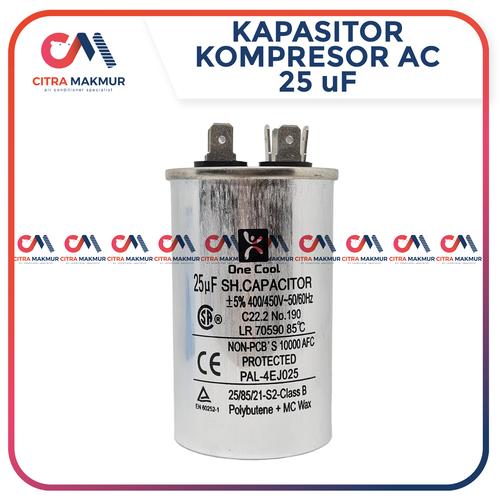 Jual Kapasitor AC 25 uF Capasitor Outdoor Kompresor Panasonic 1/2 1 pk ...