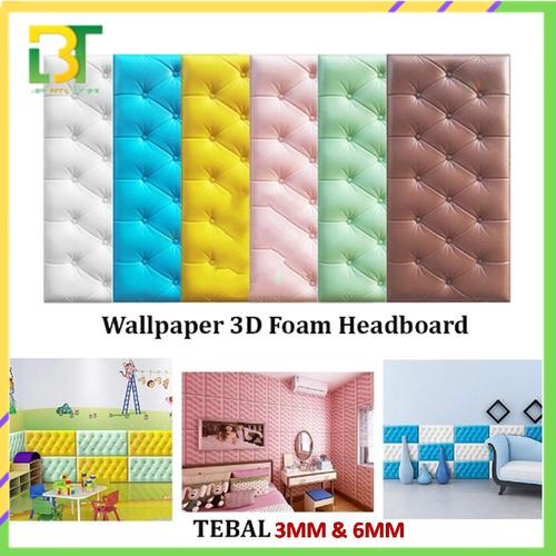 Promo LBT Wallpaper Foam 3D Wall Border Sticker Dinding 6MM Wallborder ...
