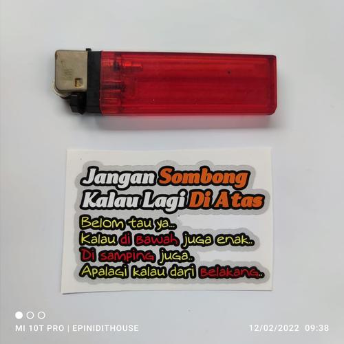 Jual Stiker Jangan Sombong Diatas Kata Humor Lucu Viral Meme Motor Helm ...