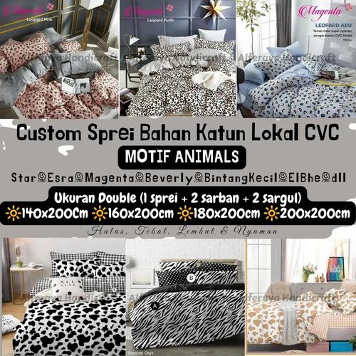 Jual Sprei Set DOUBLE Homemade Bahan Katun Lokal CVC Motif Animals ...
