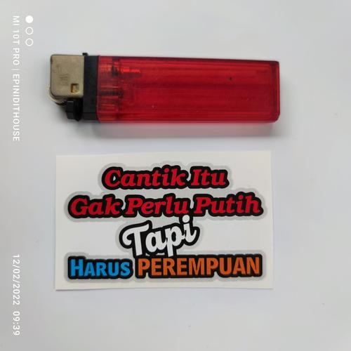 Promo Stiker Cantik Putih Kata Lucu Humor Viral Plesetan Meme Motor ...