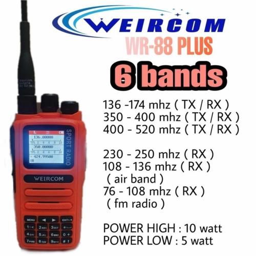 Jual HT WEIRCOM WR88 WR 88 PLUS SPORT RADIO 6 BAND 10WATT ORANGE ...
