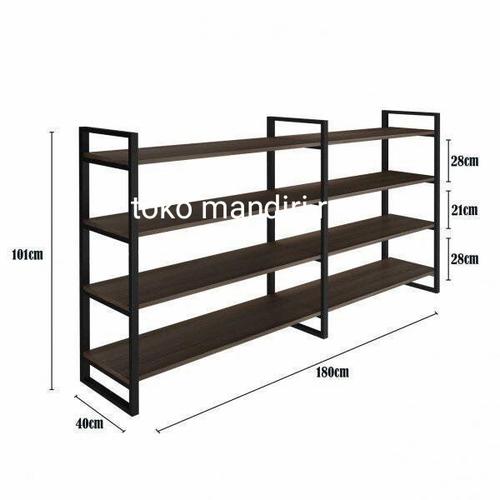 Jual rak kantor /rak dokumen /rak kayu aki besi 180x40x110cm - Kab ...