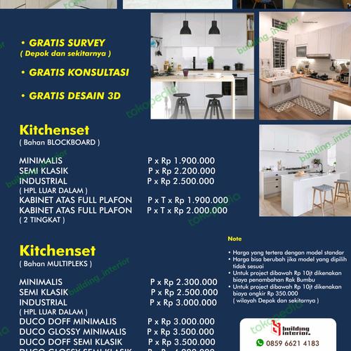 Jual kitchen set kitchen set minimalis minimalis - Kota Depok ...
