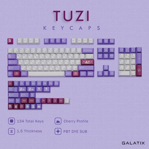 Promo Keycaps Tuzi Cherry Profile PBT Keycap - English Root - Kota Bandung - Galatix | Tokopedia
