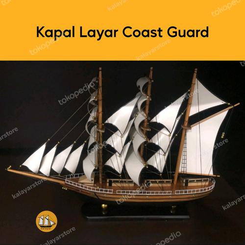 Jual Miniatur Kapal Layar Kayu Coast Guard - Kapal Pesiar - Pajangan ...
