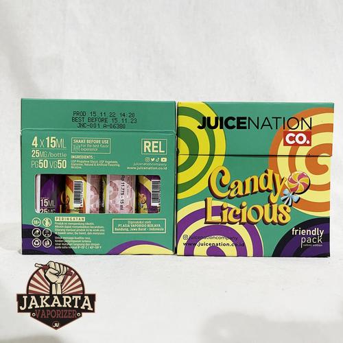 Jual [SALT] CANDYLICIOUS FRIENDLY PACK SALTNIC 15ML X 4PCS 25MG ...