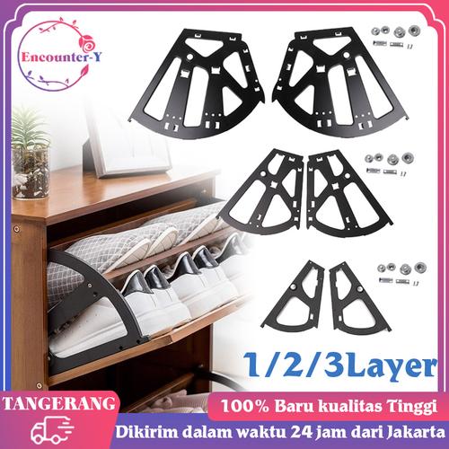 Jual 2pcs Engsel Rak Sepatu Braket Rak Sepatu Putar Alat Membuat Rak ...