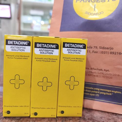 Jual Betadine Antiseptic Solution 30ml / Betadin Obat Luka Antiseptik ...