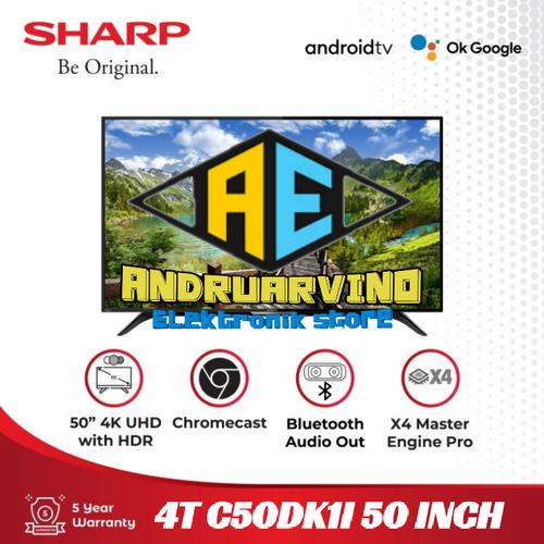 Jual SHARP LED ANDROID TV UHD 4K 4T-C50DK1I 50 INCH DIGITAL UHD 4K ...