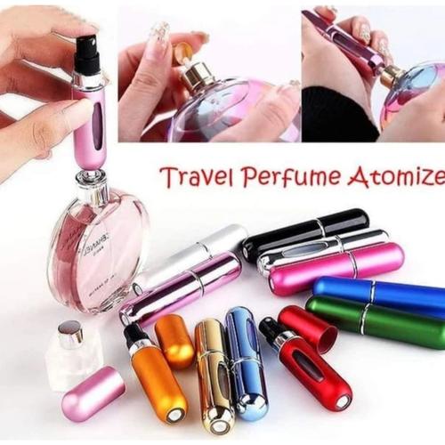 Jual BOTOL PARFUM MINI TRAVEL PERFUME REFILL ATOMIZER 5 ML - Hitam ...