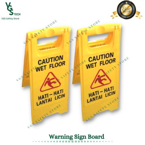Promo Warning Sign Floor Wet Floor Papan Peringatan -Lantai Basah Licin ...