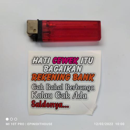 Jual Stiker Hati Cewek Bunga Kata Humor Lucu Viral Nyleneh Meme Motor ...