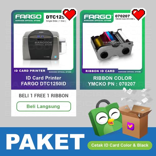 Promo Paket Printer Kartu ID Card Fargo DTC1250ID + Ribbon Warna 070207 ...