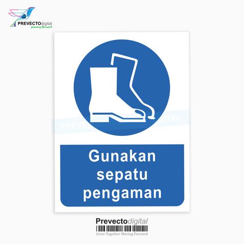 Jual Sticker Safety Sign K3 BS ISO3864 Rambu Gunakan Sepatu Pengaman ...