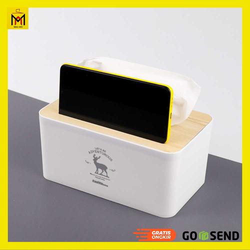 Jual Kotak Tisu Kayu Tissue Box Meja Kantor Rumah Dengan Holder ...