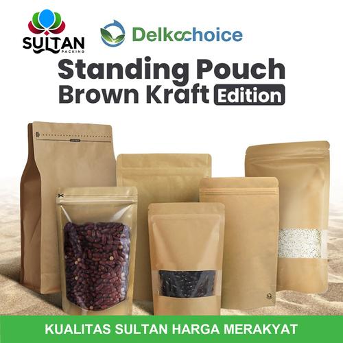 Jual Plastik Klip Makanan/Standing Pouch Brown Kraft/Kemasan Makanan ...
