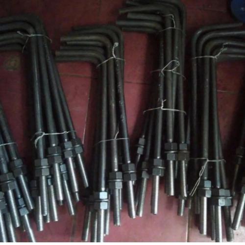 Jual Angkur L beton hitam ST 37 m19 x 50 cm x 10 cm + 2 mur + 1 ring ...