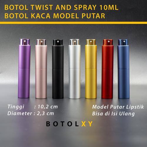 Jual Botol Twist and Spray - Botol Decant Refillable Perfume Pump 10ml ...