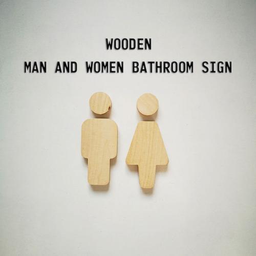 Promo Wooden Bathroom Sign / Tanda Kamar Mandi / Rest Room Plywood Sign ...