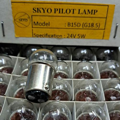 Jual bohlam bayonet B15D (2kaki) 24V-5W bohlam kepala bulat 24v 5w ...
