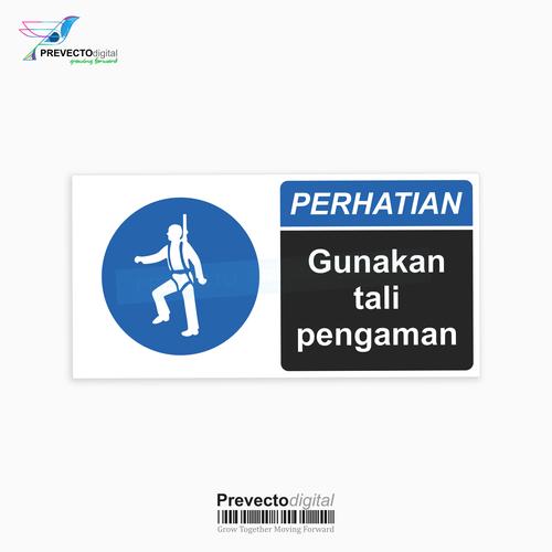 Jual Sticker Safety Sign K3 ANSI Z535 Rambu Gunakan Tali Pengaman ...
