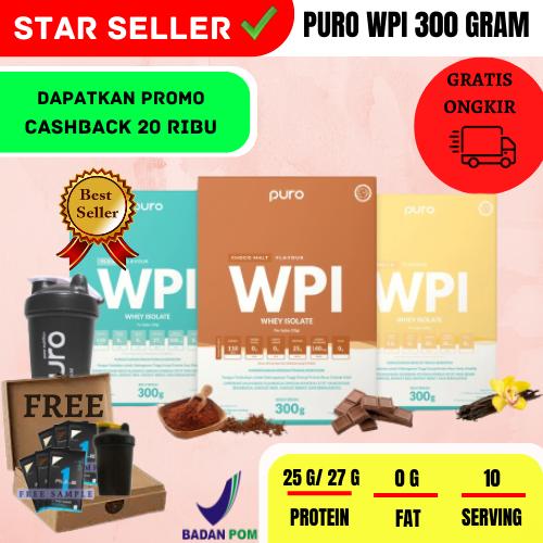 Jual PURO WPI 300gr 10 servings Whey Protein Isolate PURO Isolate ...