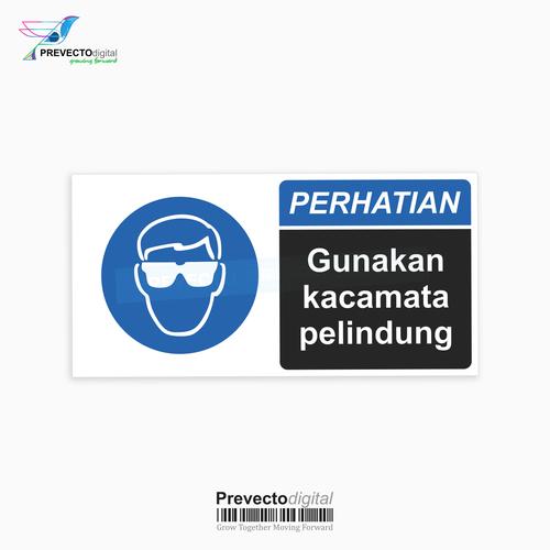Jual Sticker Safety Sign K3 ANSI Z535 Rambu Gunakan Kacamata Pelindung ...