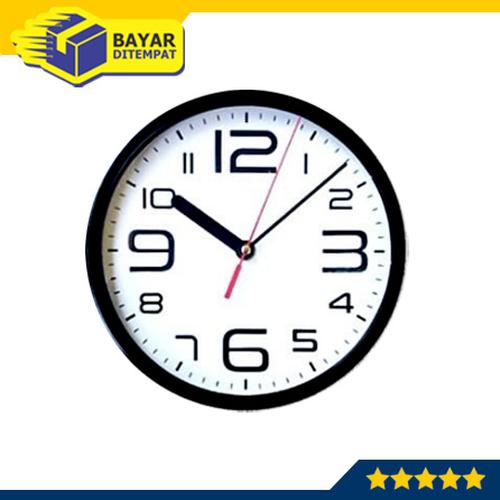 Jual Jam Dinding Tempel Tembok Dingding Hitam Putih 2014 Warna Polos ...