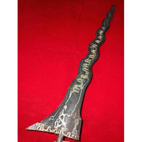 Jual Pusaka Antik Keris Luk 13 Kinatah Rajah Aksara Jawa Koleksi Unik ...