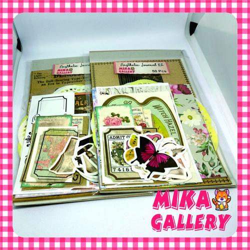 Jual 50 Pcs Aesthetic Journal Kit Scrapbook Vintage Bujo Murah - Kota ...