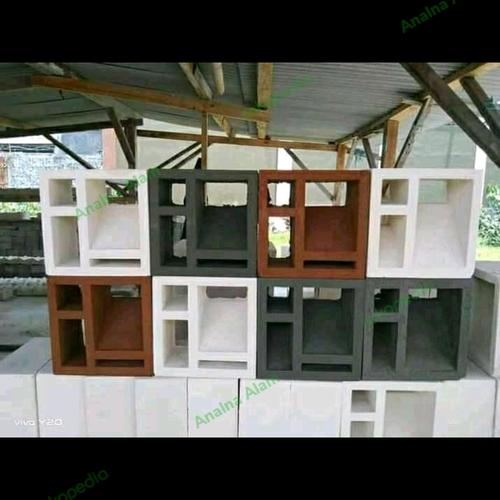 Jual loster beton roster beton jalusi minimalis lubang angin - Putih ...