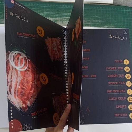 Jual Cetak Buku Menu A5 - Full Print + Laminating - 10 hal - Jakarta ...