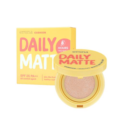 Promo Emina Daily Matte Cushion SPF 25 PA++ 15 g - Chusion Matte Finish ...