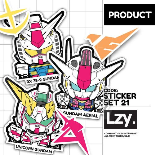 Jual STICKER SET 21 GUNDAM (ST-021) Design by LZY - Kota Bandung - LZY ...