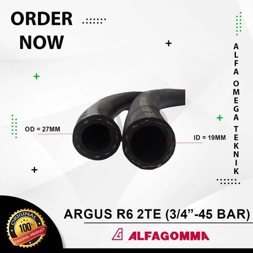Jual SELANG 3/4 INCH ALFAGOMMA ARGUS R6 KARET BENANG HOSE RUBBER 19MM 2TE - Kota Surabaya ...
