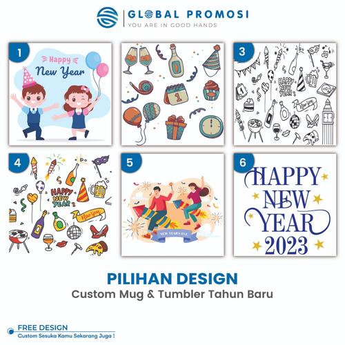 Jual Pilihan Desain Khusus Tema Tahun Baru/ Happy New Year - Jakarta ...