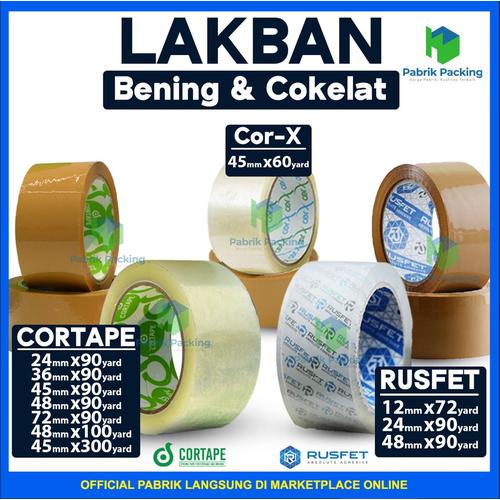 Jual Tape OPP Solasi Lakban Bening Coklat Plakban Isolasi Solatip ...