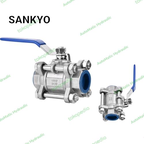 Jual BALL VALVE/STOP KRAN SANKYO 3/8 INCH 1000 WOG SS 316 TYPE 3 PC ...