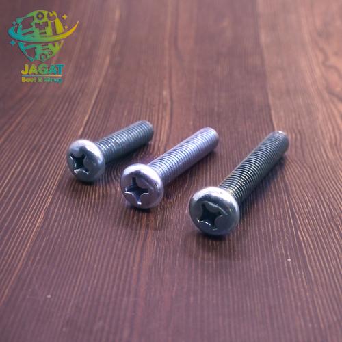 Jual Baut JP 8 mm Nikel 8x30 sd 8x50mm Kepala Bulat Plus - 8x40, +Mur ...