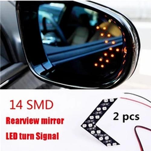 Jual Lampu LED Sein Sen Sign Panah Arrow Kaca Kaca Spion Mobil 14 SMD 2 ...