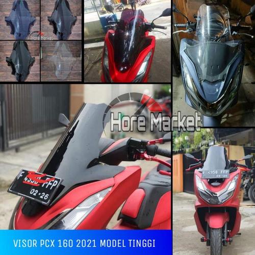 Jual VISOR PCX 160 CC 2021 2022 MODEL TINGGI WINDSHIELD ALL NEW PCX ...