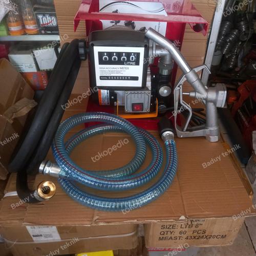 Jual Pompa Transfer BBM FlowMeter Fuel Pump Dispenser Solar / minyak ...