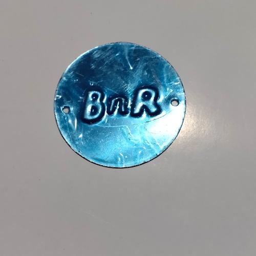 Promo Plat logo bulat silver BnR satuan kotak lb pleci original bnr ...