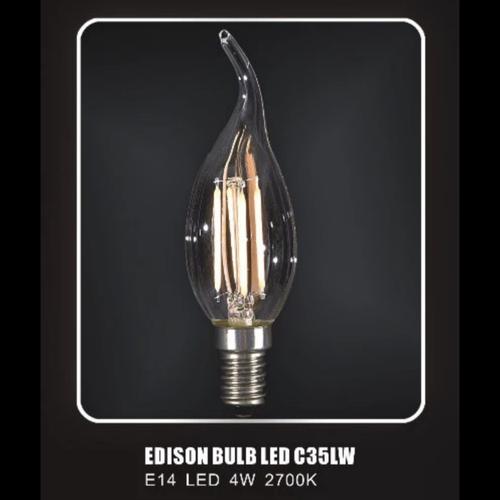 Jual Bohlam Lampu LED Edison Ujung Lancip Chandelier C35-4Watt-E14 ...