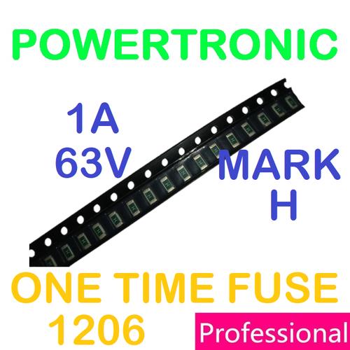 Jual 1206 1A 63V Fuse Fast Blow Acting Marking H SMD One Time Fuse 3216 ...