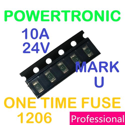 Jual 1206 10A 24V Fuse Fast Blow Acting Marking U SMD One Time Fuse ...