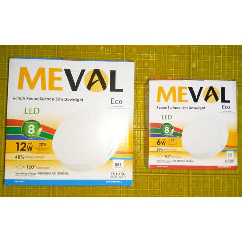 Jual Lampu Downlight LED Panel Bulat ECO Outbow MEVAL Putih Warmwhite ...
