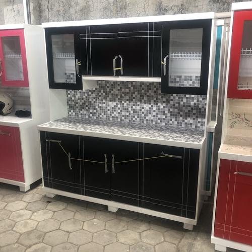 Jual Lemari Piring Dapur Sayur 4 Pintu Kayu Tipblok - Hitam - Kota ...